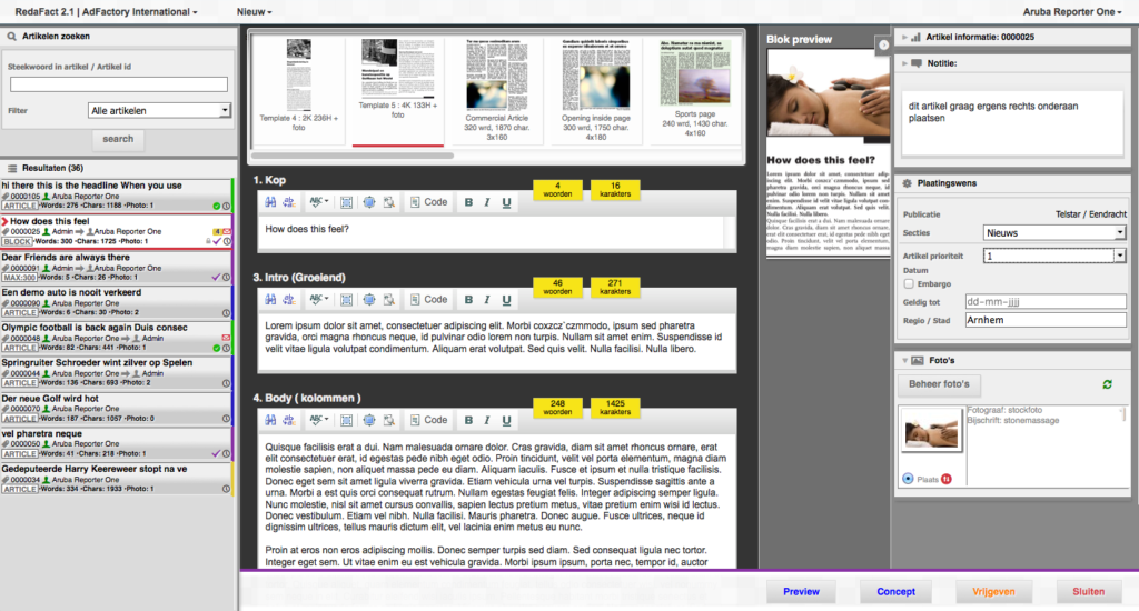 PDF block article module – AdFactory